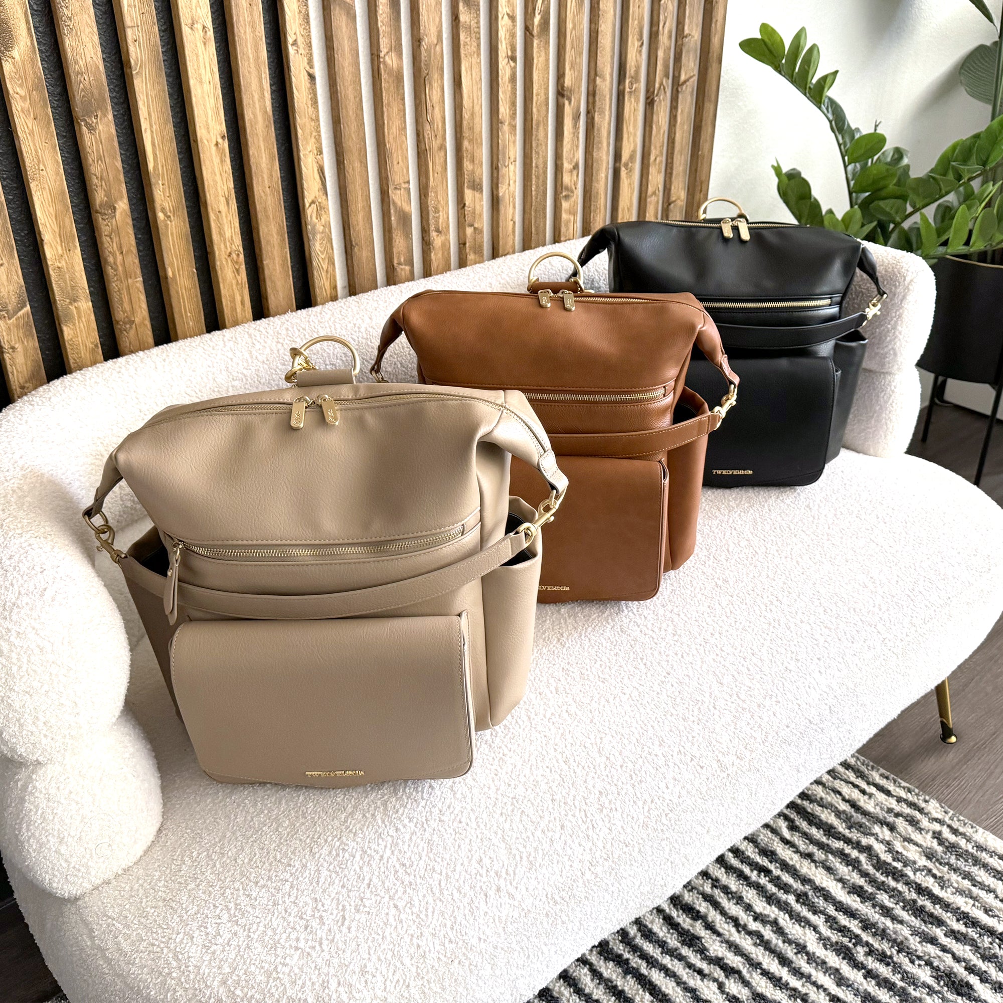 Peek-A-Boo Vegan Leather Convertible Hobo Backpack 2.0 in Black ...